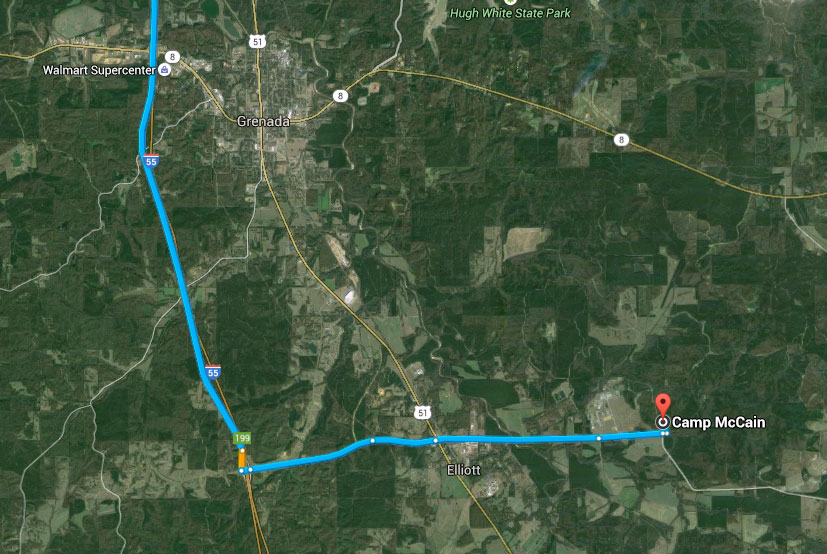 Maps and Directions | Mississippi National Guard